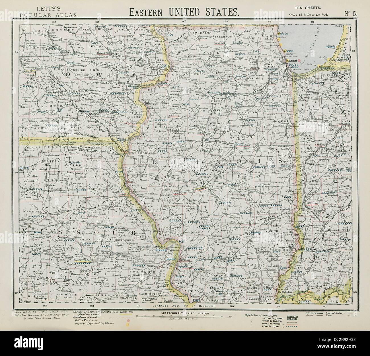 Chicago map 19th century hi-res stock photography and images - Alamy