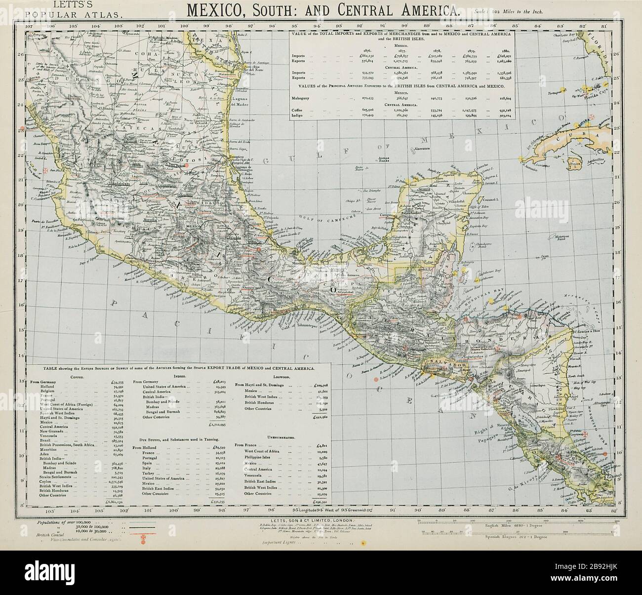 Mexico south america map hi-res stock photography and images - Alamy