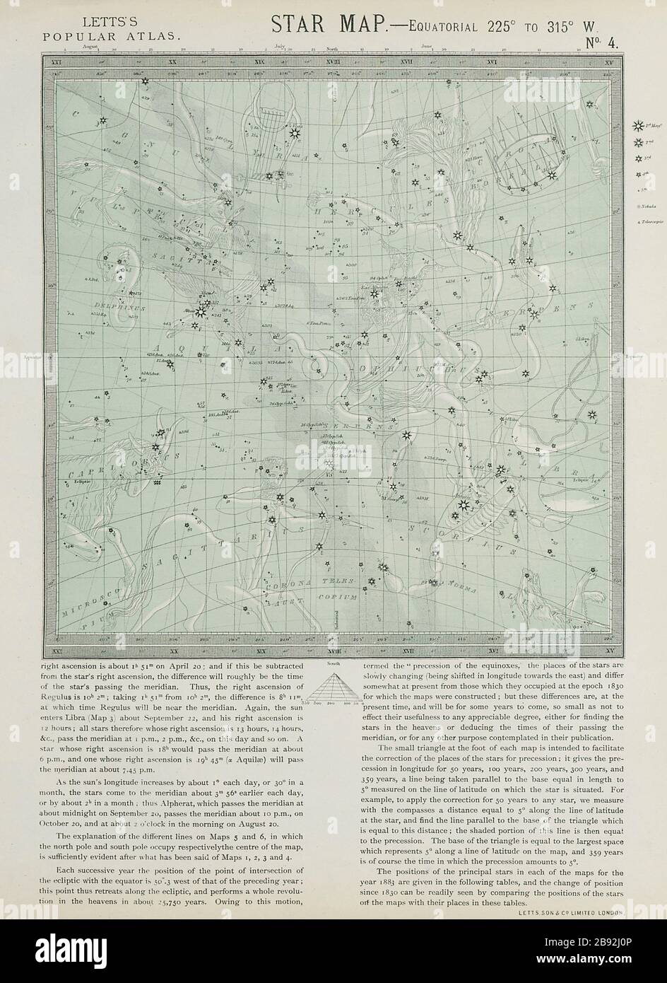 ASTRONOMY Star map chart signs Winter Scorpio Sagittarius Capricorn ...