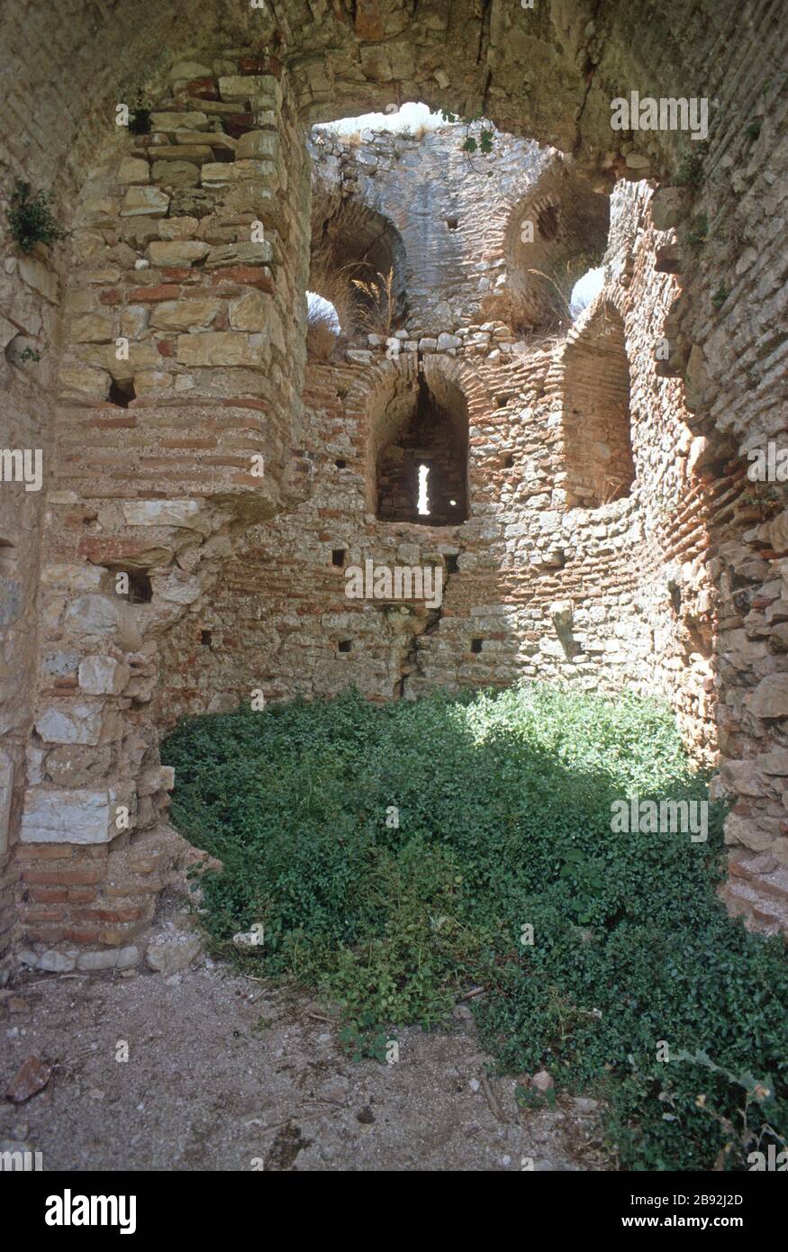 Inside a gatehouse in the walls of the ancient city of Nicopolis, built ...