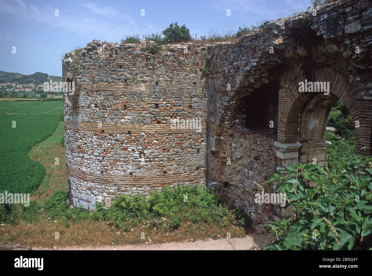 A gateway in the walls of the ancient city of Nicopolis, built by ...