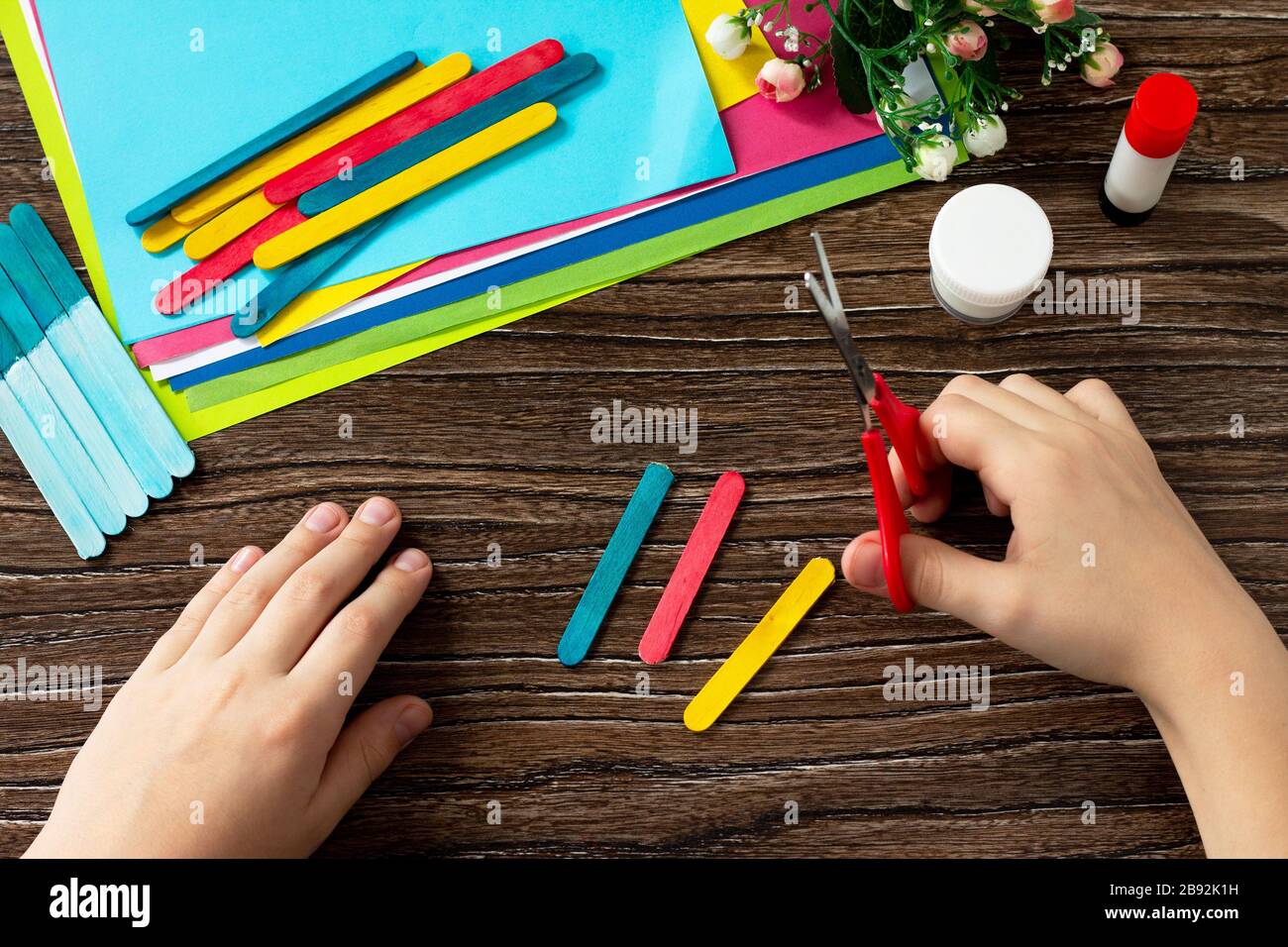 Instruction, step 4. Easter bunny toy gift stics puppets. Handmade ...