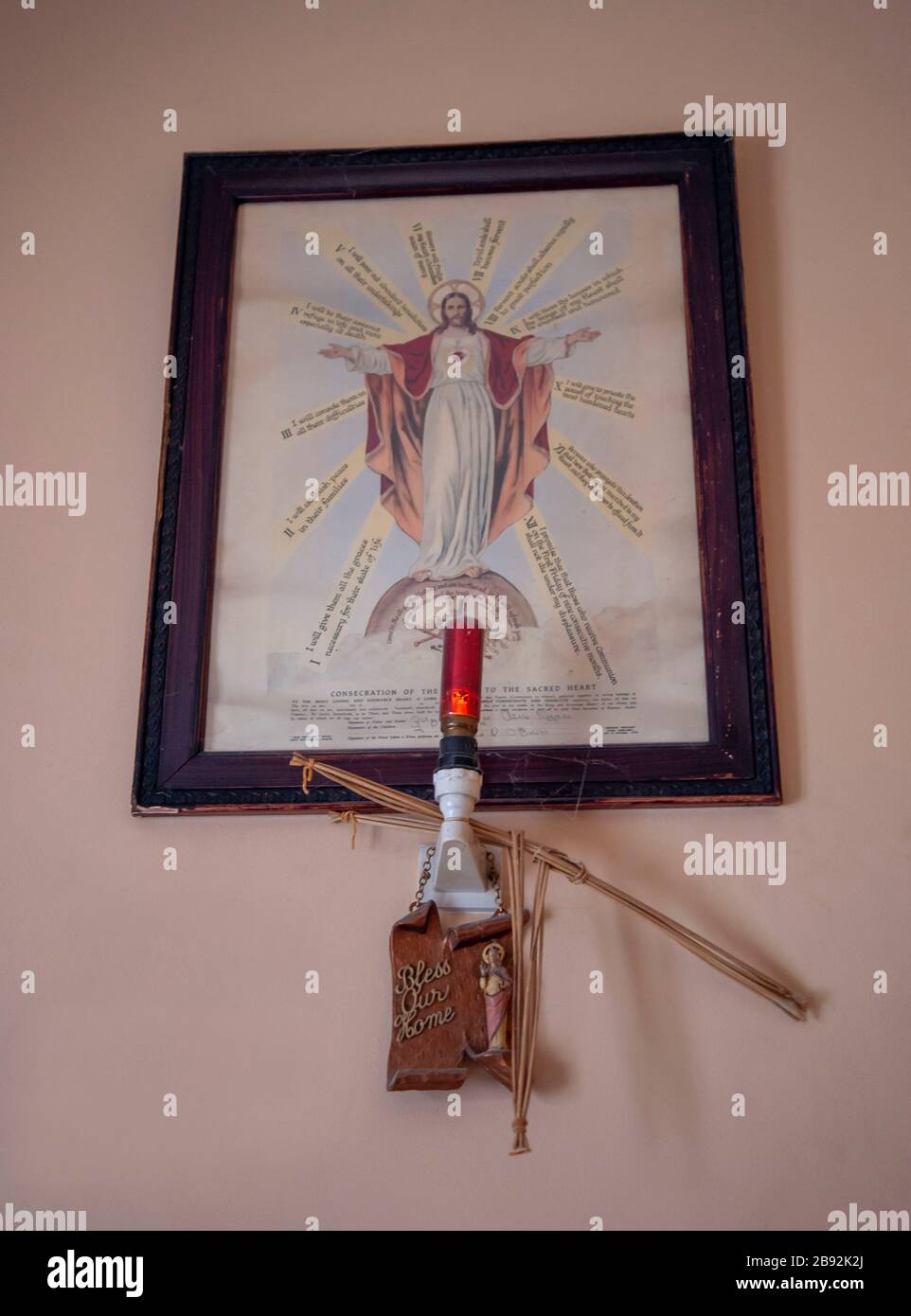 Sacred Heart of Jesus icon painting in Ireland Stock Photo - Alamy