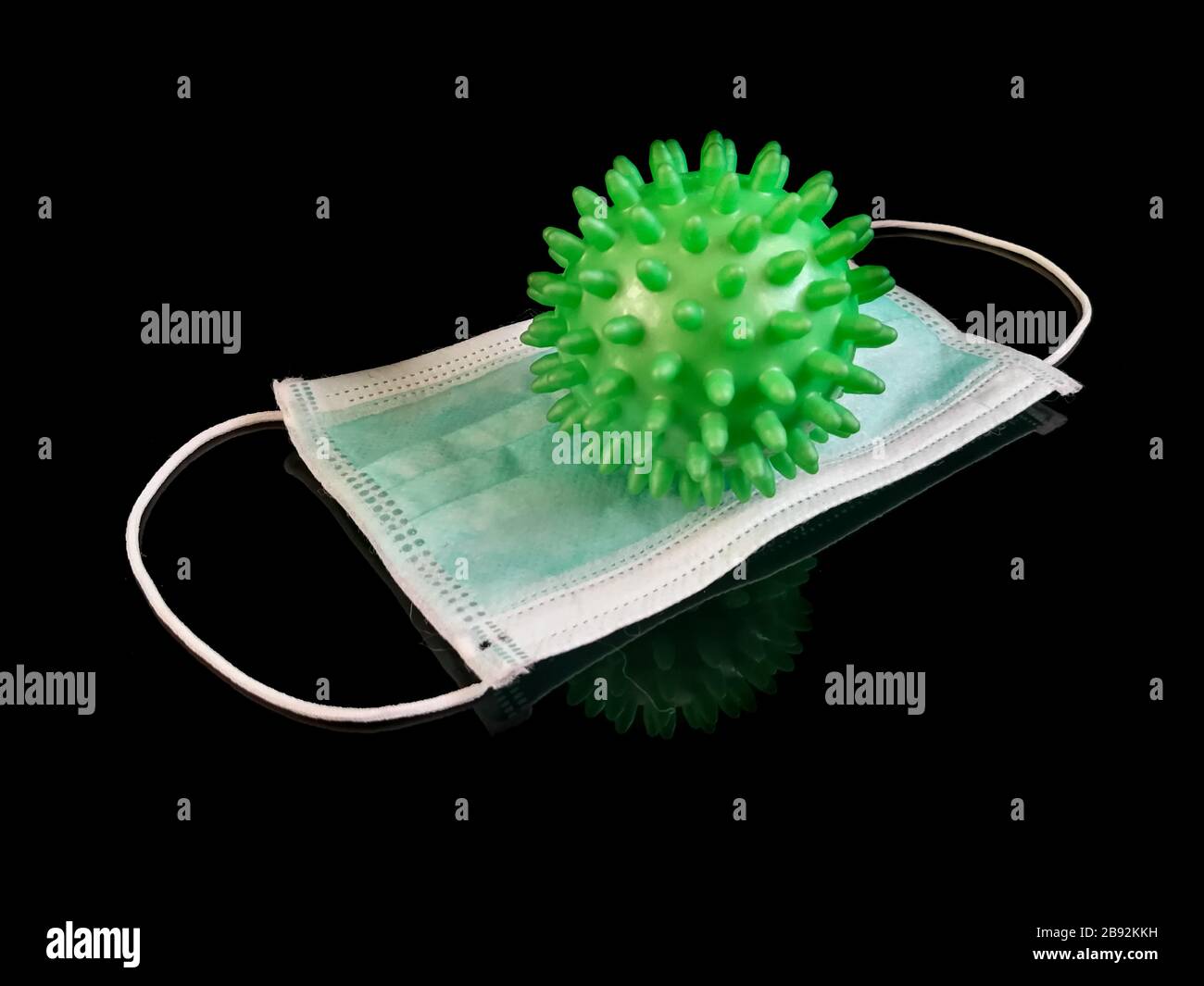 Disposable face mask for virus and bacteria protection isolated on the ...