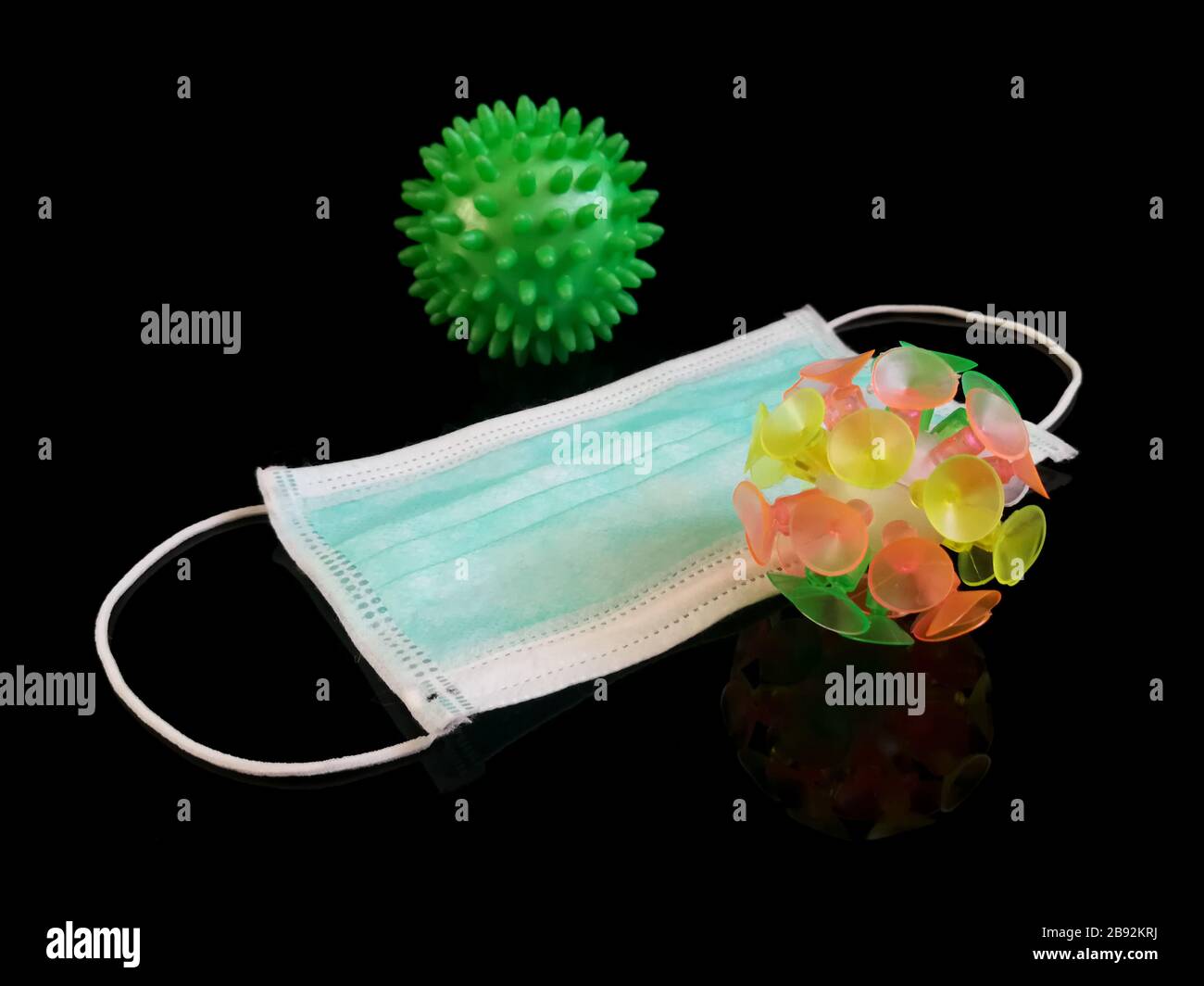 Disposable face mask for virus and bacteria protection isolated on the ...