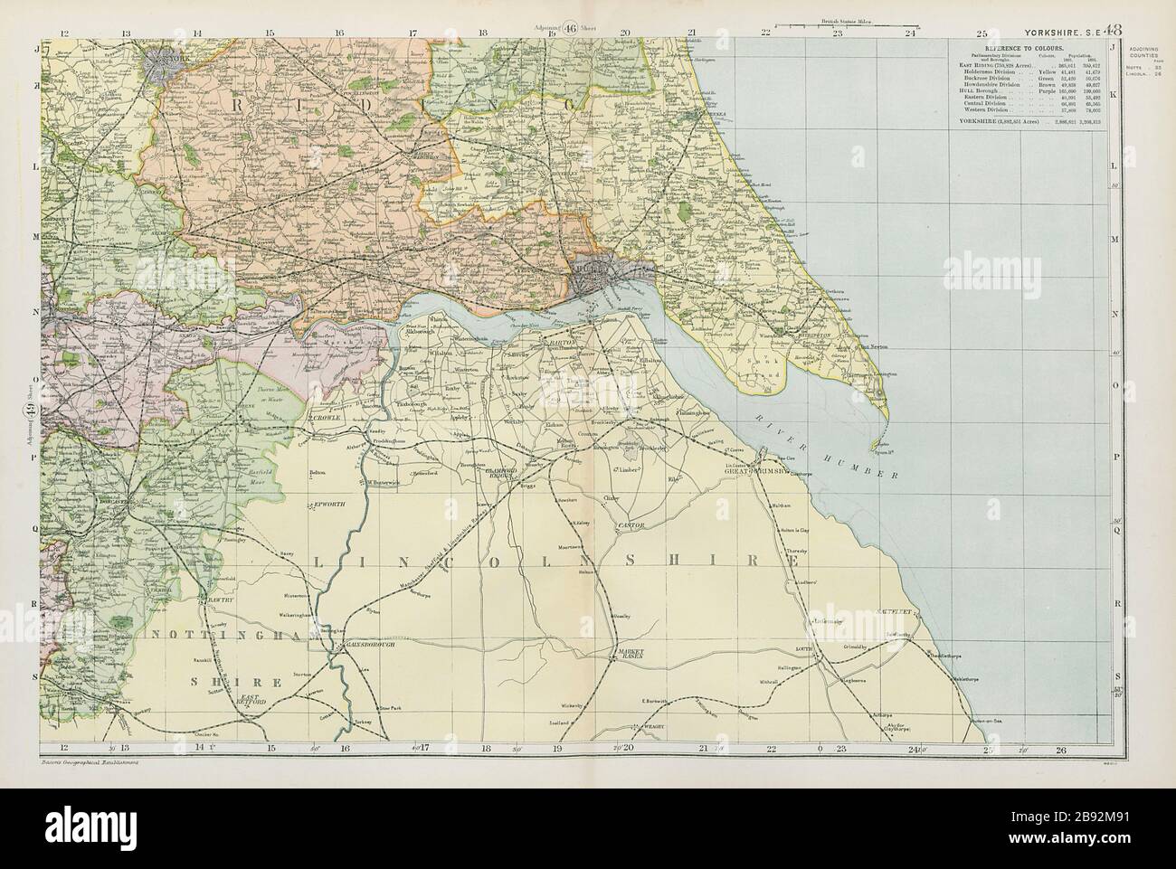 Vintage humber map hi-res stock photography and images - Alamy