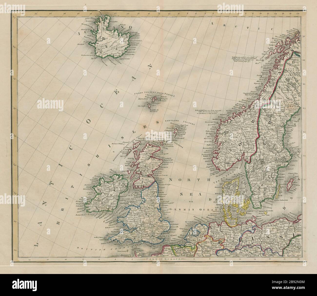 Map of europe iceland hi-res stock photography and images - Alamy