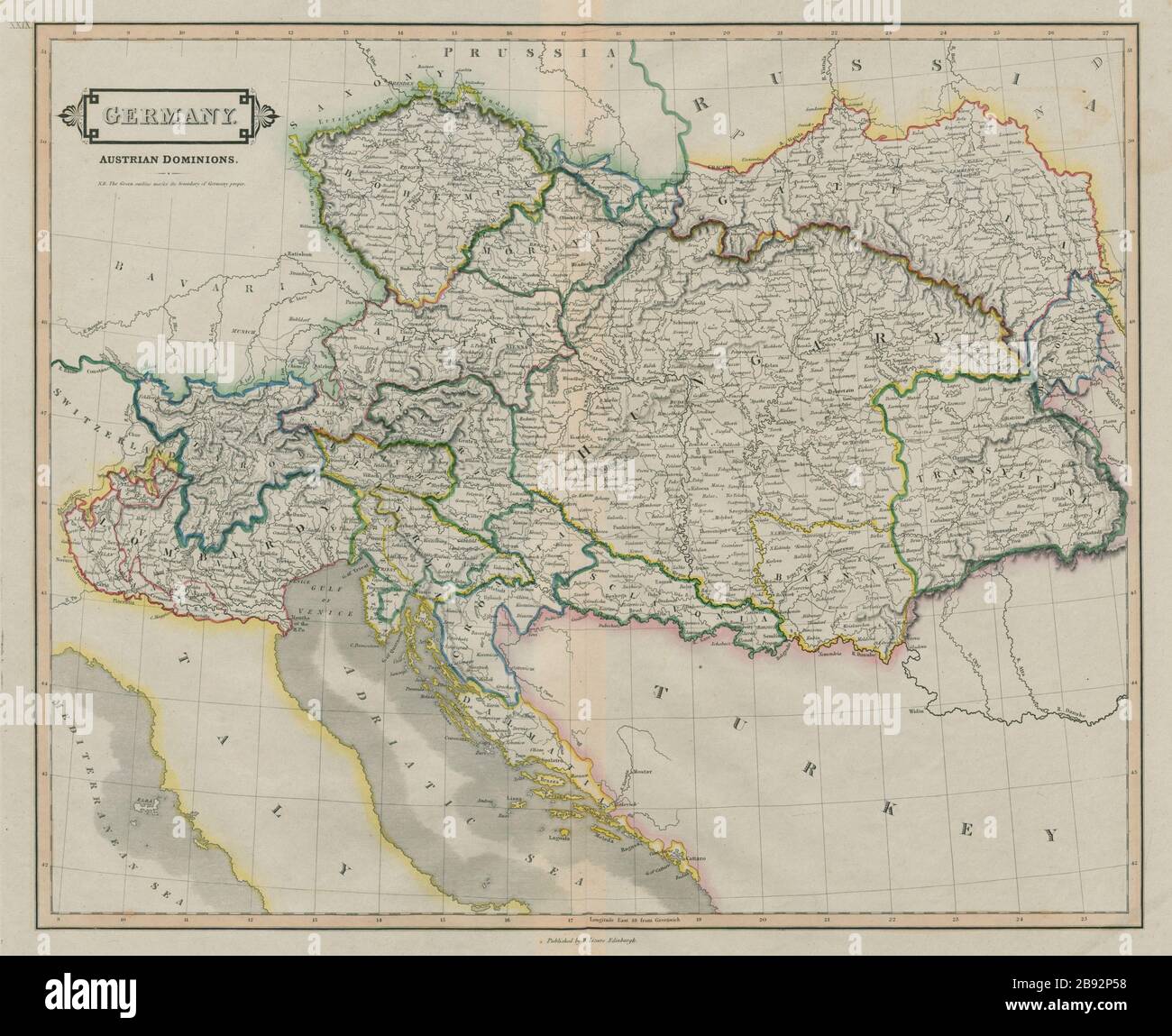 Germany general map hungary hi-res stock photography and images - Alamy