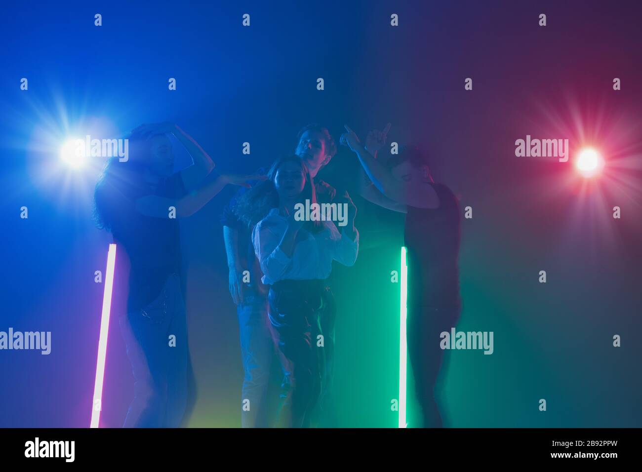 Cheering dance party, performance concept. Crowd shadow of people ...