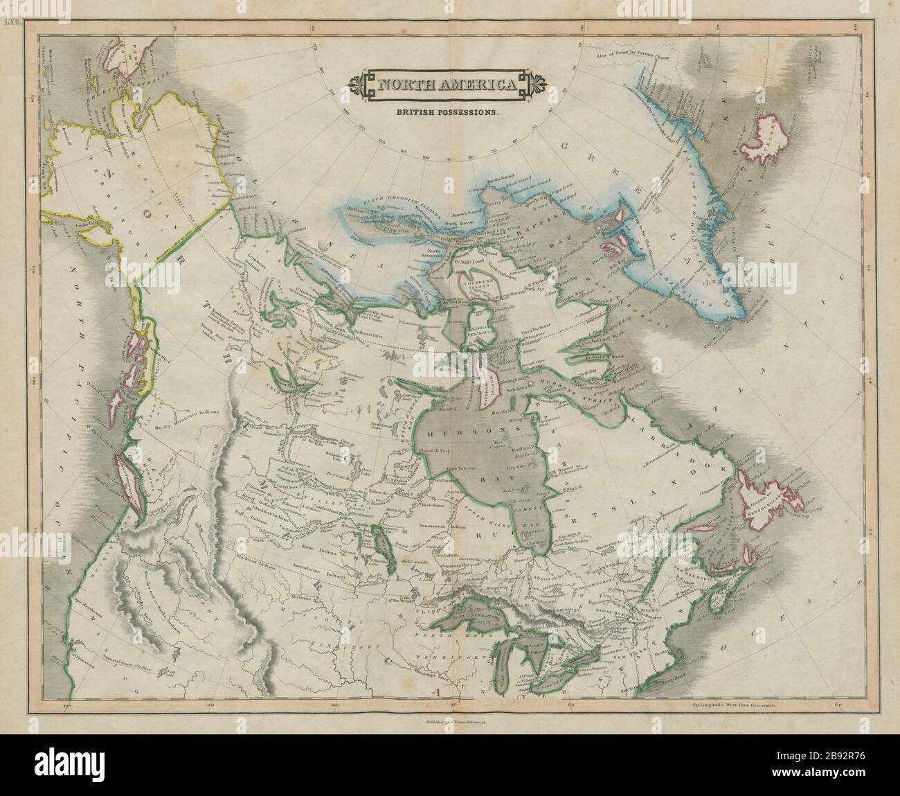 Canada map 1842 hi-res stock photography and images - Alamy