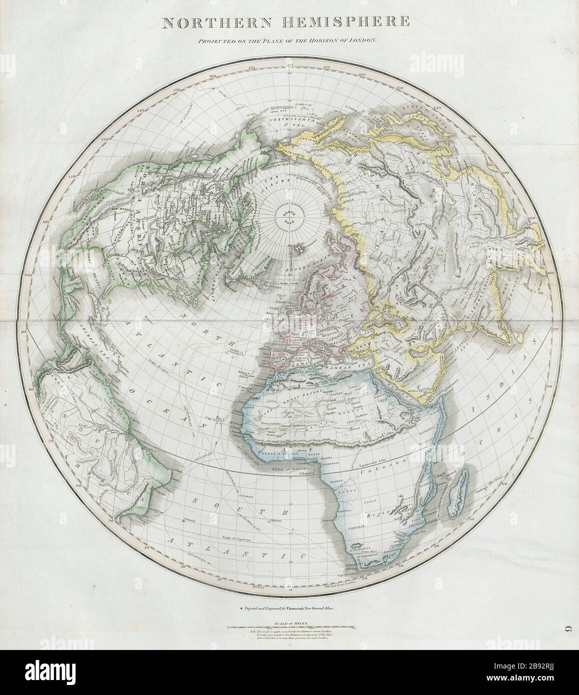 Northern hemisphere map hi-res stock photography and images - Alamy