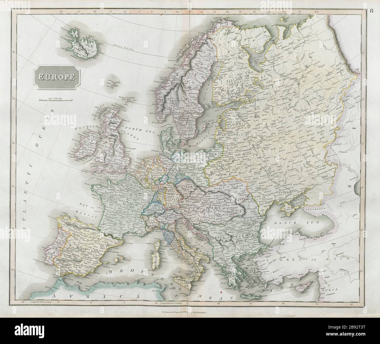 Europe map 1830 19th century hi-res stock photography and images - Alamy