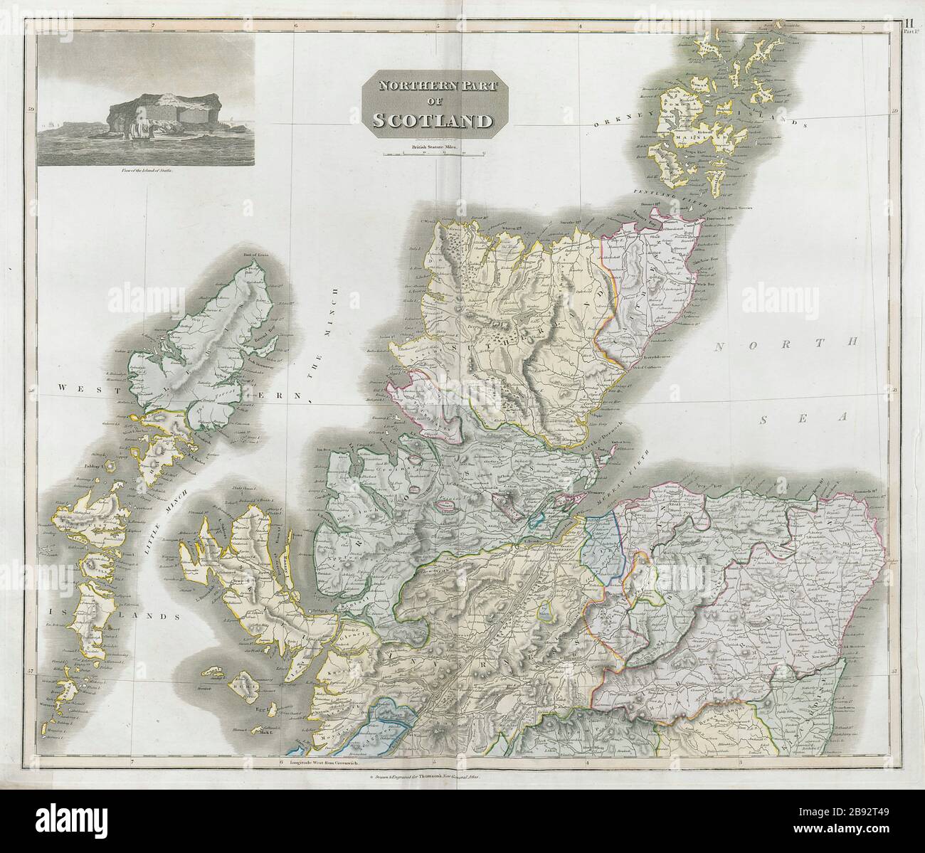 Northern part of Scotland. Highlands & Islands. Coach roads. THOMSON ...