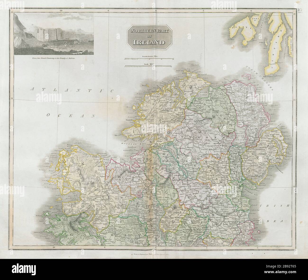 Northern part of Ireland. Ulster south to Dublin. Coach roads. THOMSON ...