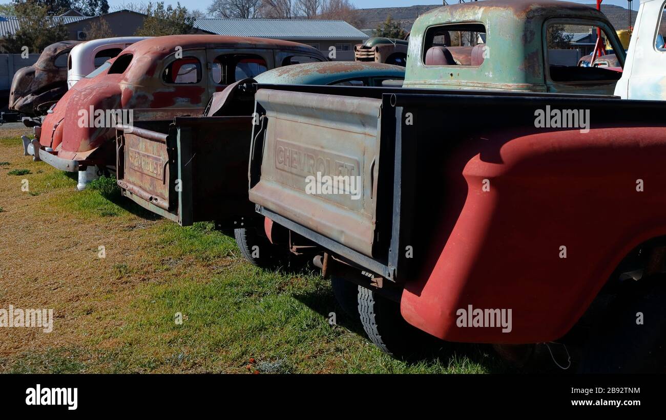 Quaint old buildings in the Karoo village of Sutherland, Northern Cape ...