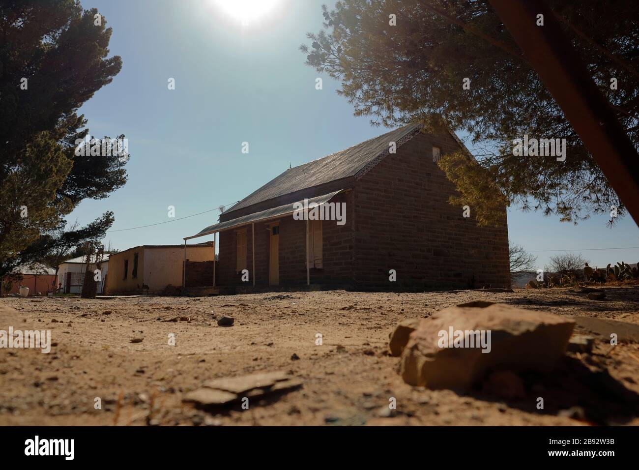Quaint old buildings in the Karoo village of Sutherland, Northern Cape ...
