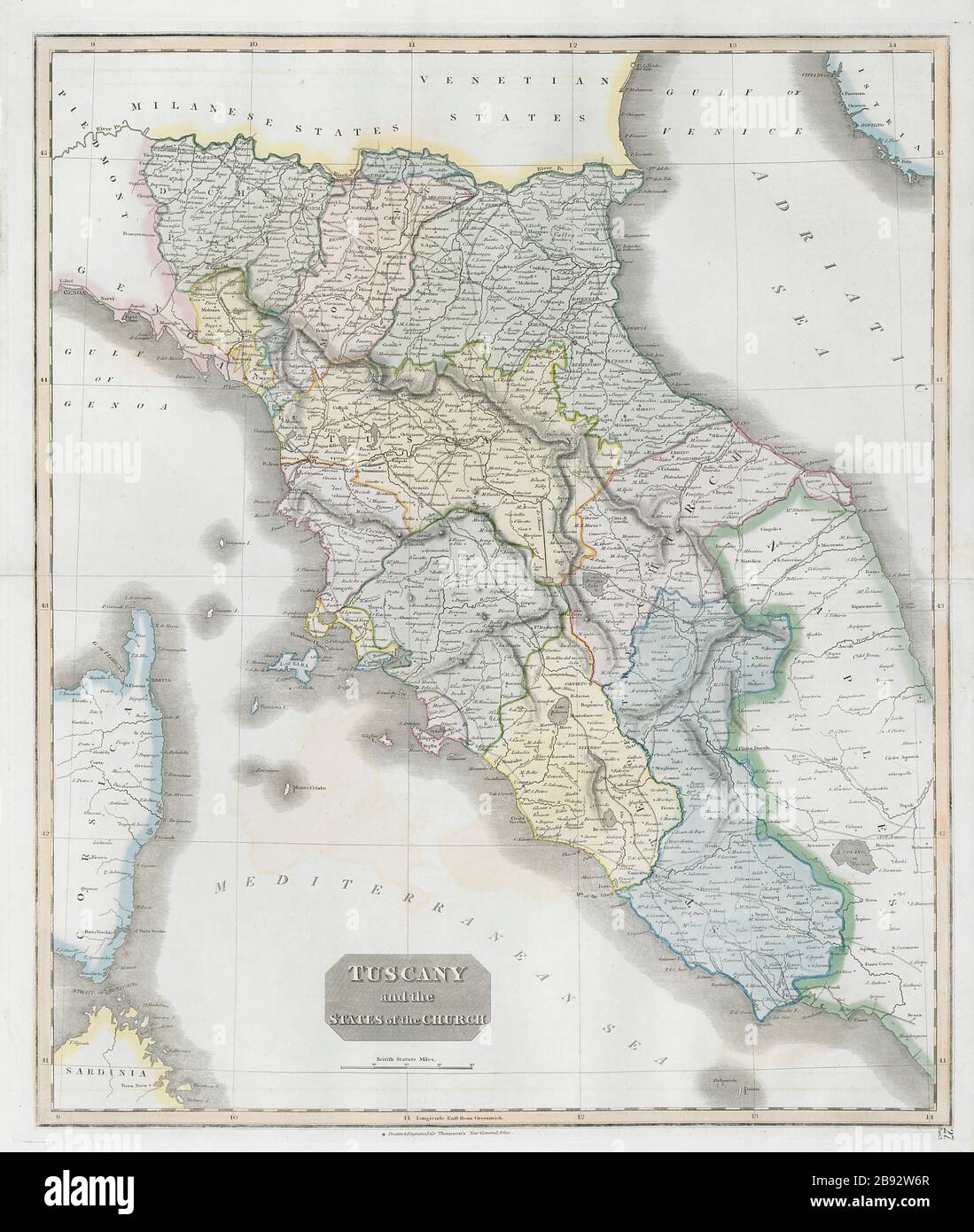 Map of tuscany vintage hi-res stock photography and images - Alamy