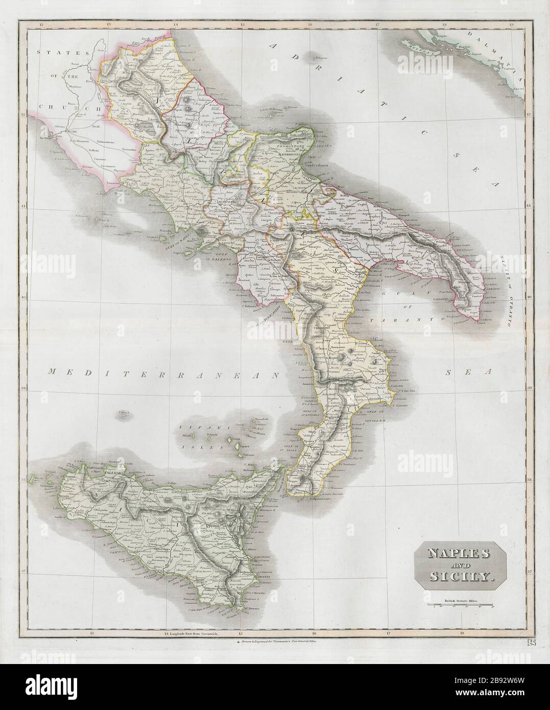 Thomson Map Of Southern Italy High Resolution Stock Photography and ...