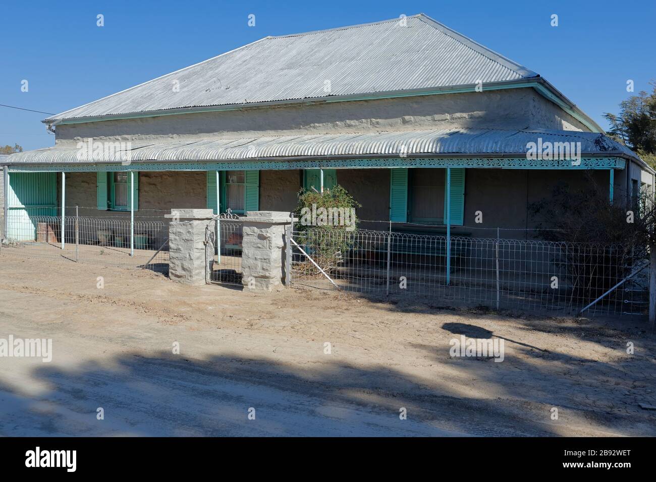 Quaint old buildings in the Karoo village of Sutherland, Northern Cape ...