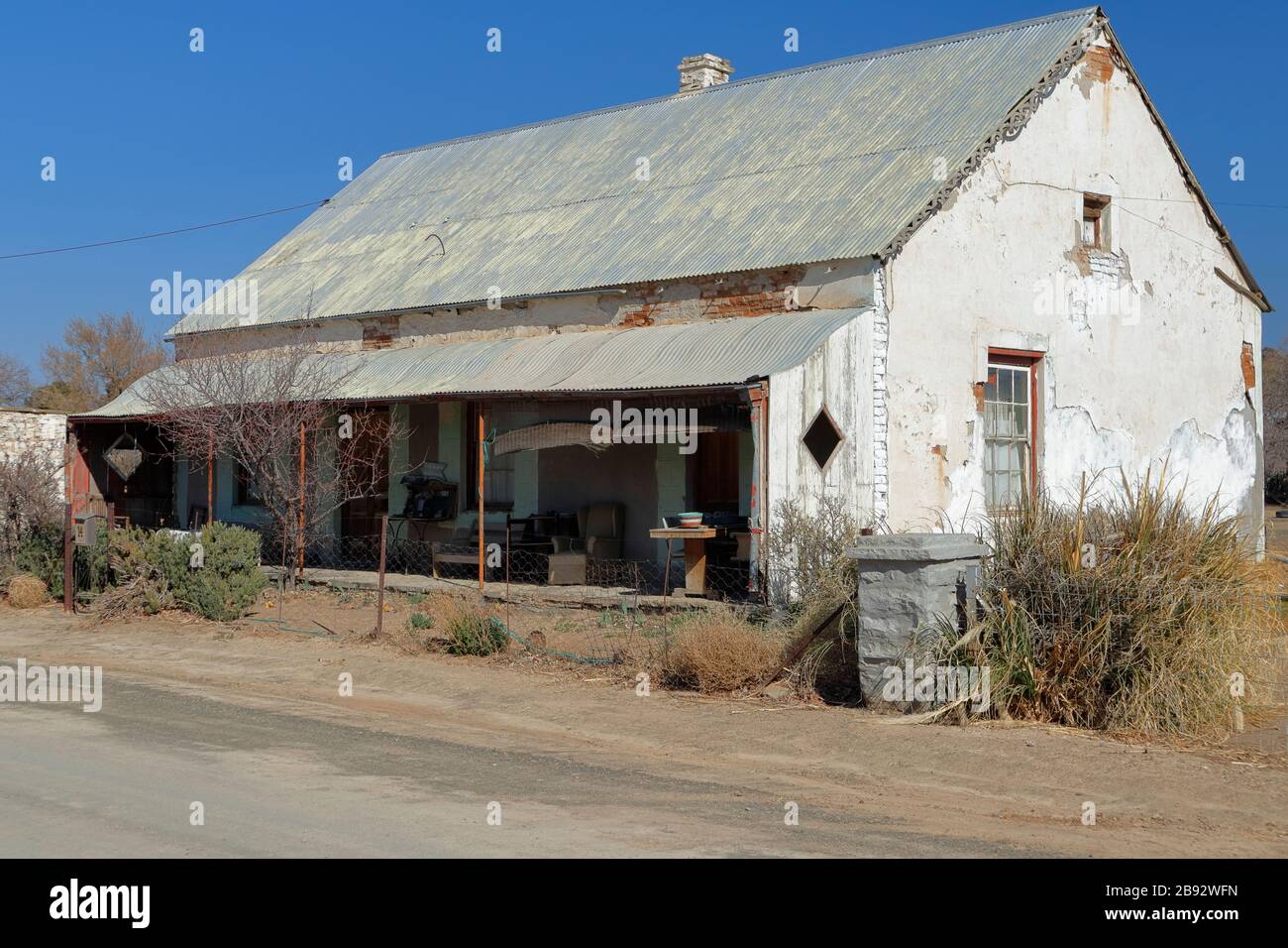 Quaint old buildings in the Karoo village of Sutherland, Northern Cape ...