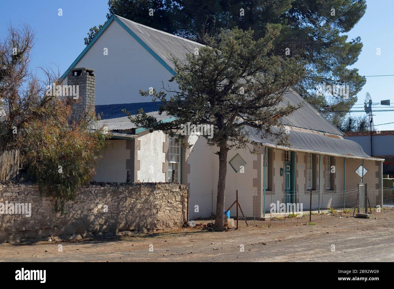 Quaint old buildings in the Karoo village of Sutherland, Northern Cape ...