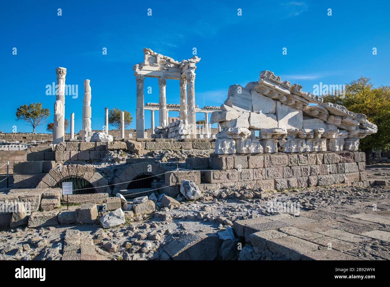Trajan temple in ancient city of Pergamon in Turkey Stock Photo - Alamy