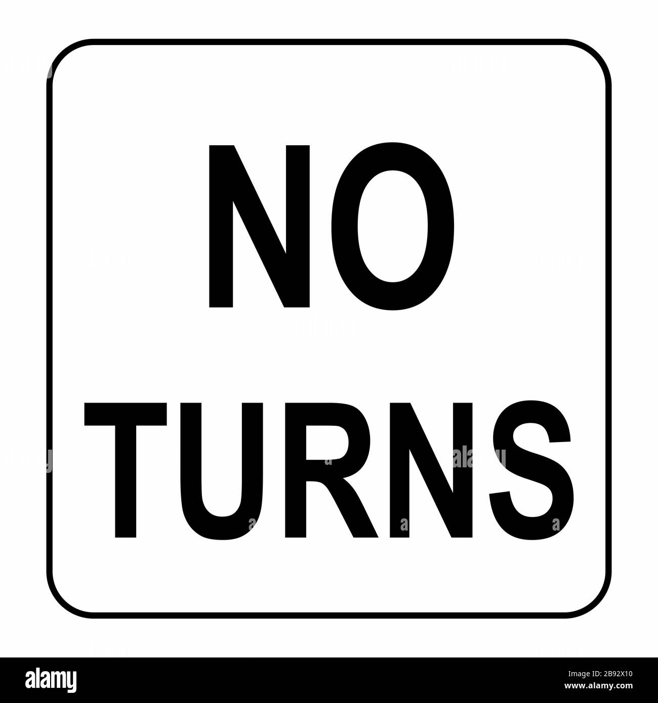 No Turns road sign Stock Vector Image & Art - Alamy