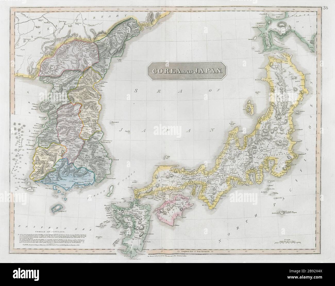 "Corea and Japan" by John Thomson. East Asia. Korea 1830 old antique ...