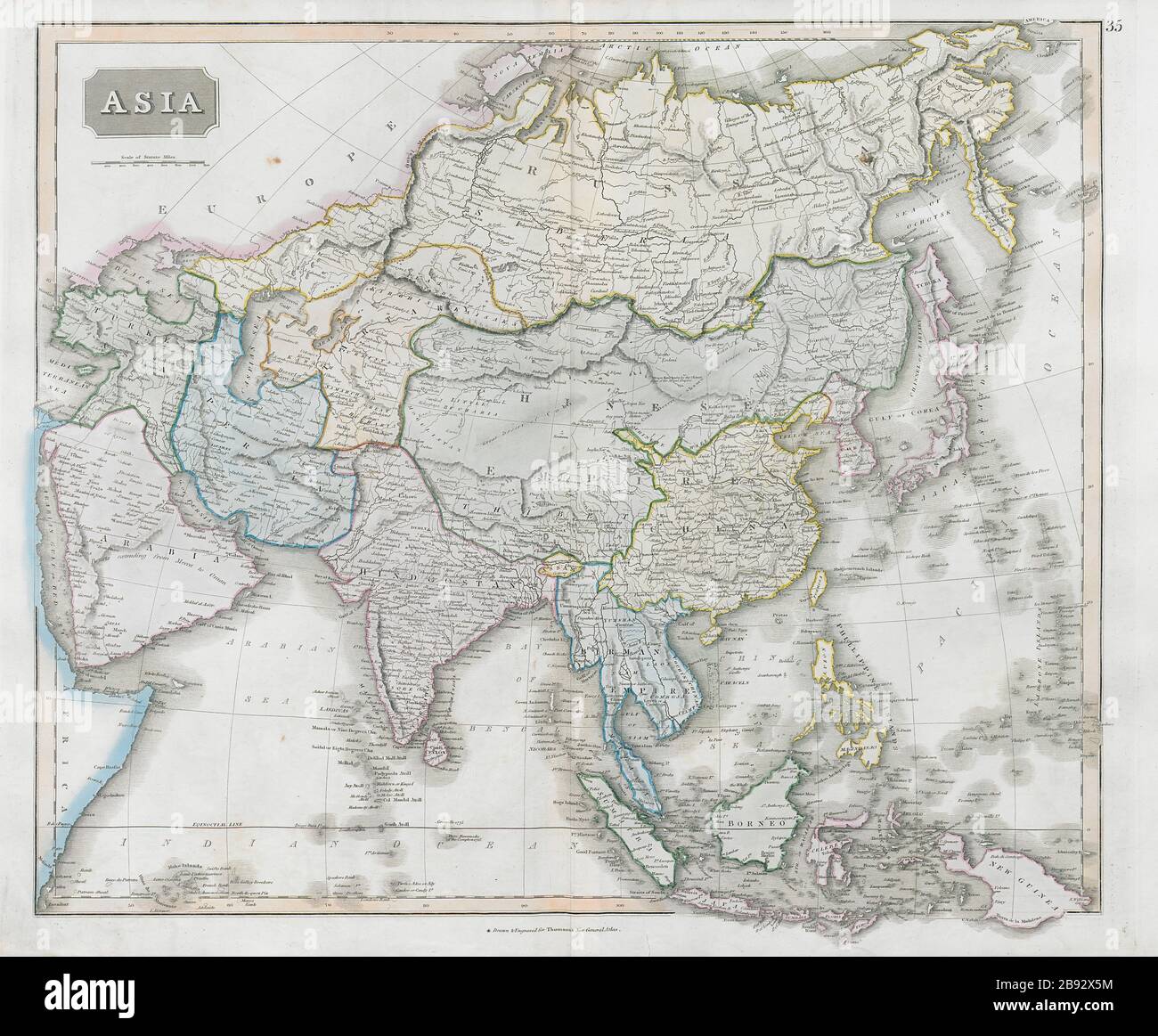 Asia. Arabia. Independent Assam. Birman Empire. East Indies. THOMSON ...