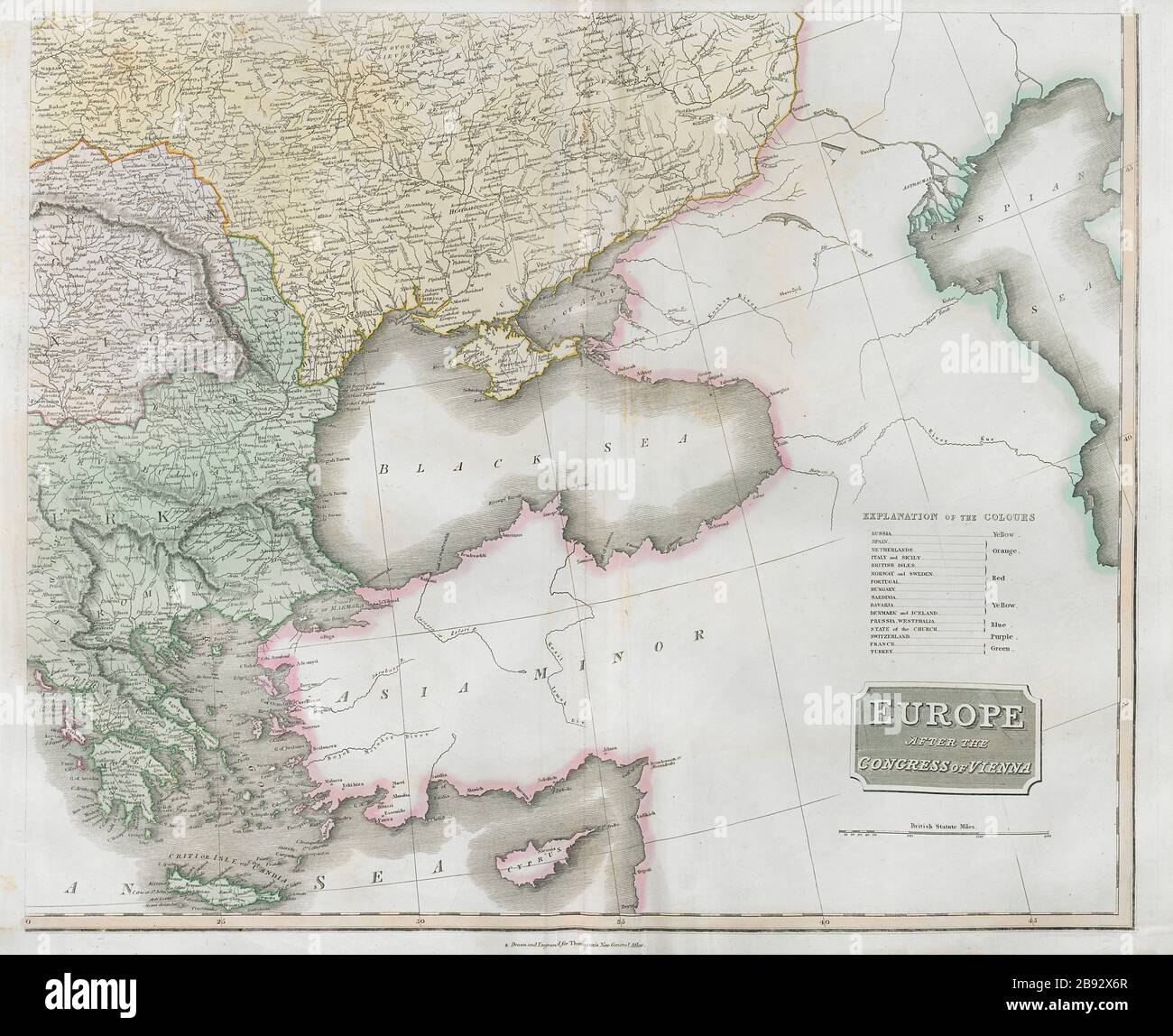 Europe map 1830 19th century hi-res stock photography and images - Alamy
