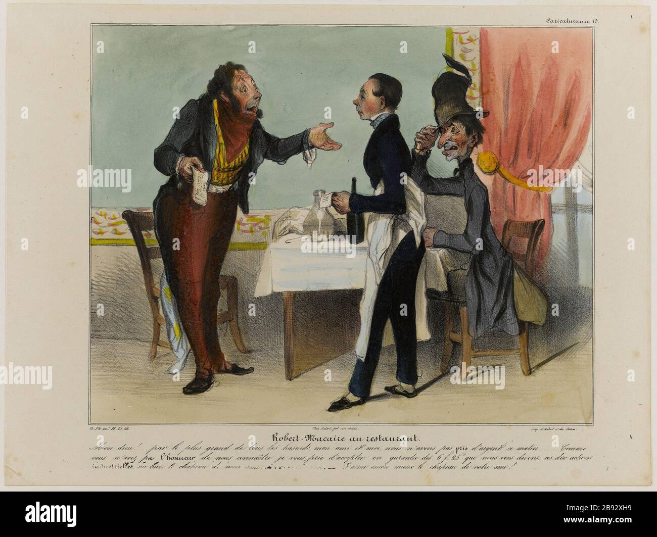 ROBERT MACAIRE RESTAURANT Honoré Daumier (1808-1879). "Robert Macaire ...