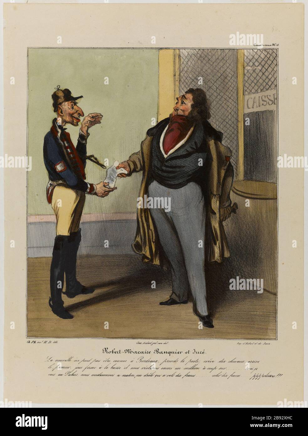 ROBERT MACAIRE BANKER AND SWEAR Honoré Daumier (1808-1879). "Robert ...