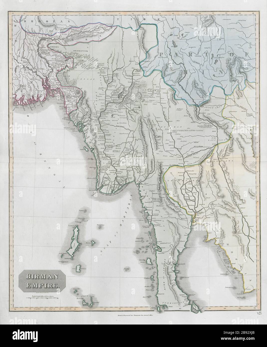 "Birman Empire". Burma Myanmar. Western Siam/Thailand Bengal. THOMSON ...