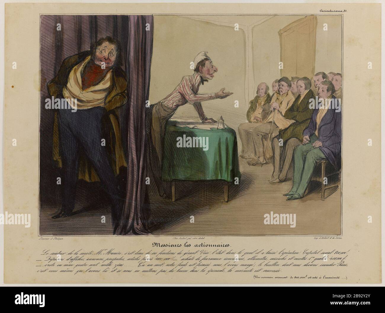 GENTLEMEN SHAREHOLDERS Honoré Daumier (1808-1879). "Messieurs les ...