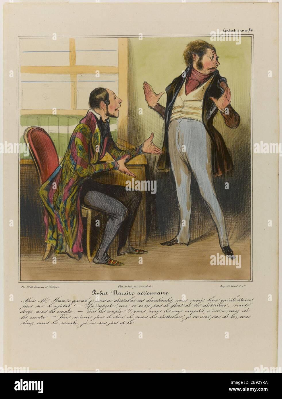 ROBERT MACAIRE SHAREHOLDER Honoré Daumier (1808-1879). "Robert Macaire ...