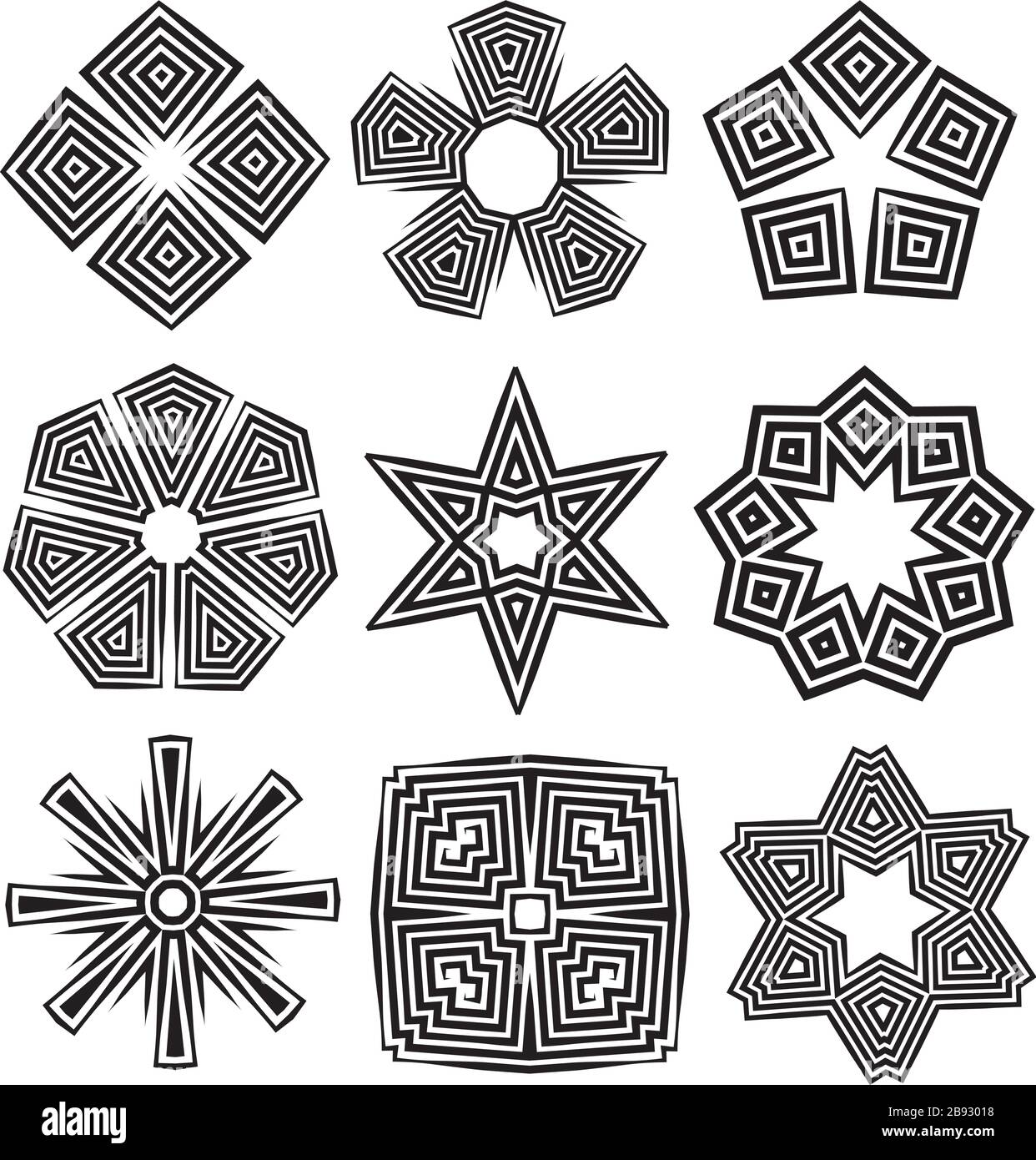 Beautiful pattern flower element collection Stock Vector Image & Art ...