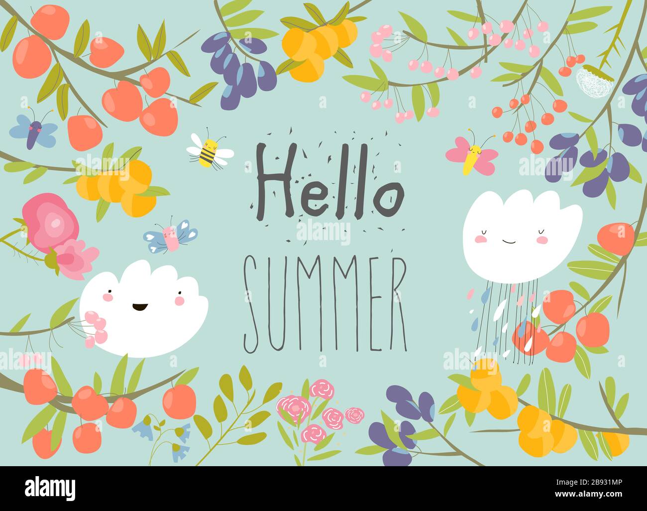 Fruits growing Stock Vector Images - Alamy