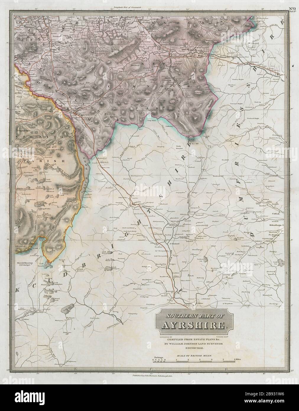 Old cumnock map hi-res stock photography and images - Alamy