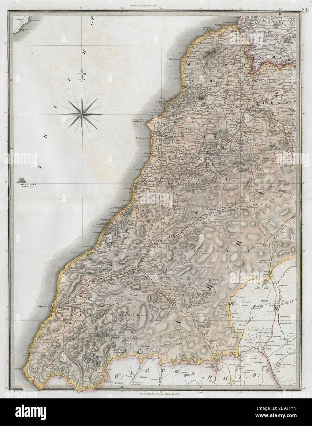 Map of girvan hi-res stock photography and images - Alamy