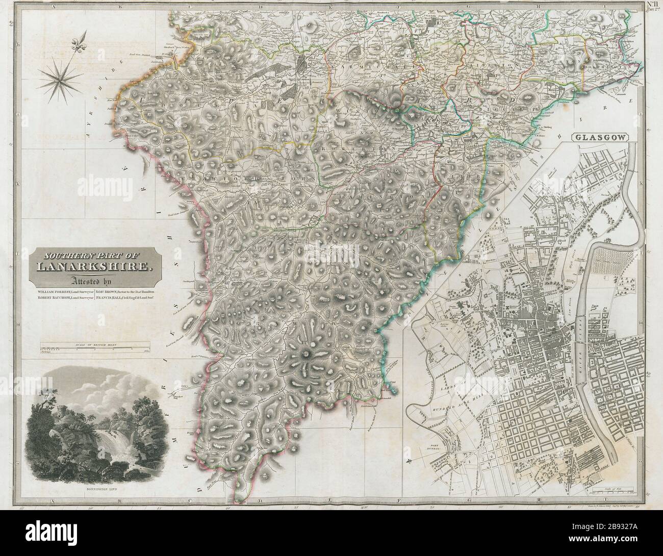 Lanarkshire map hi-res stock photography and images - Alamy