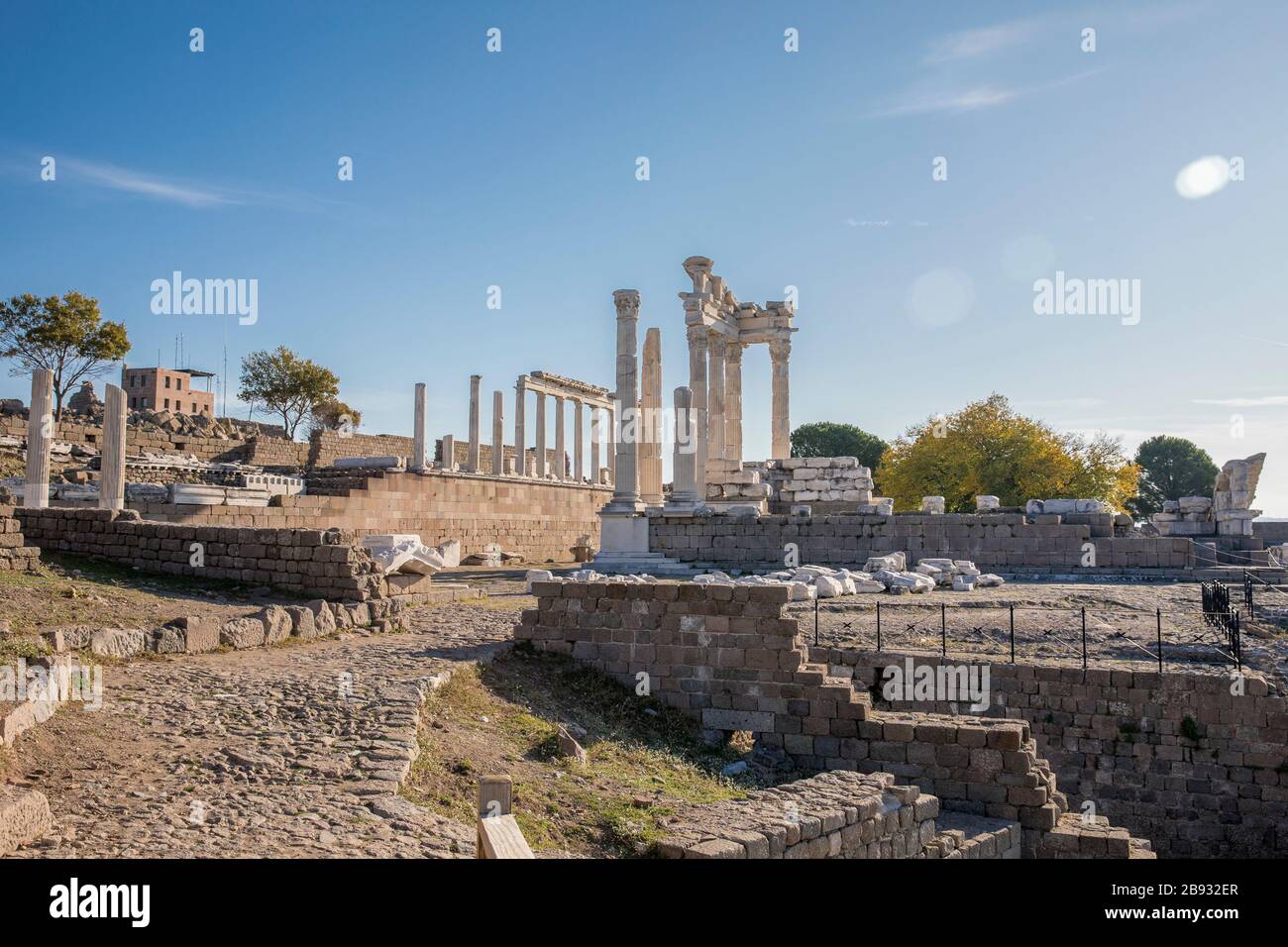 Trajan temple in ancient city of Pergamon in Turkey Stock Photo - Alamy