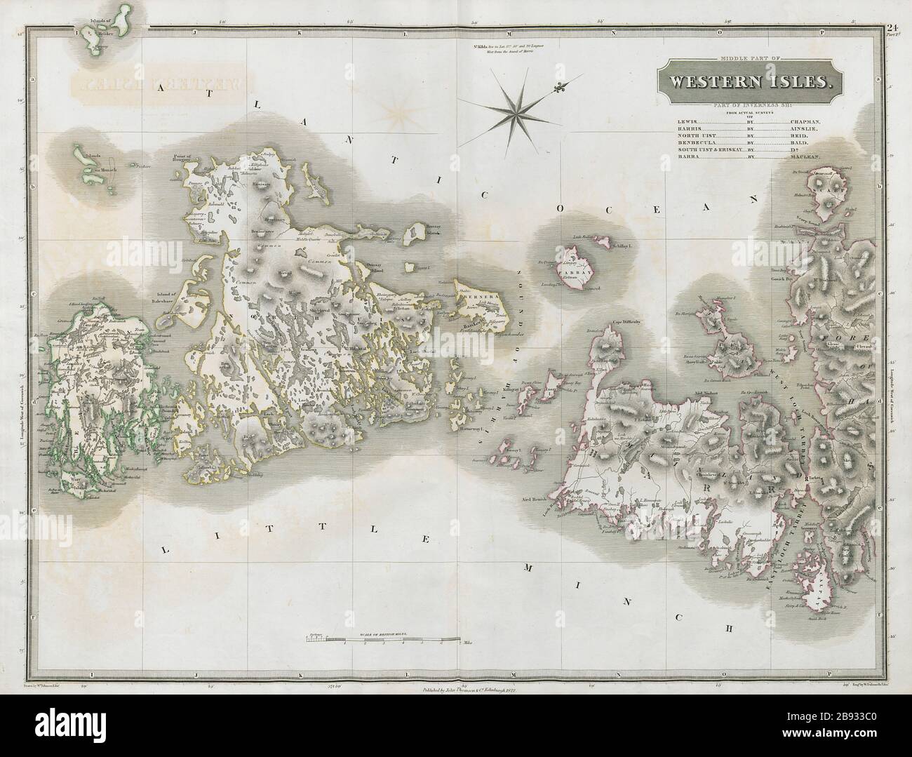 Western Isles middle. Inverness-shire Harris N. Uist Benbecula. THOMSON ...