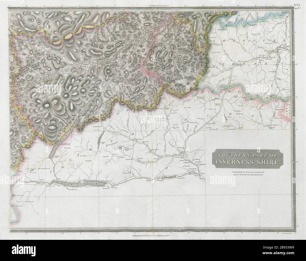 Inverness-shire south-east sheet. Ericht Cairngorms Kingussie. THOMSON ...