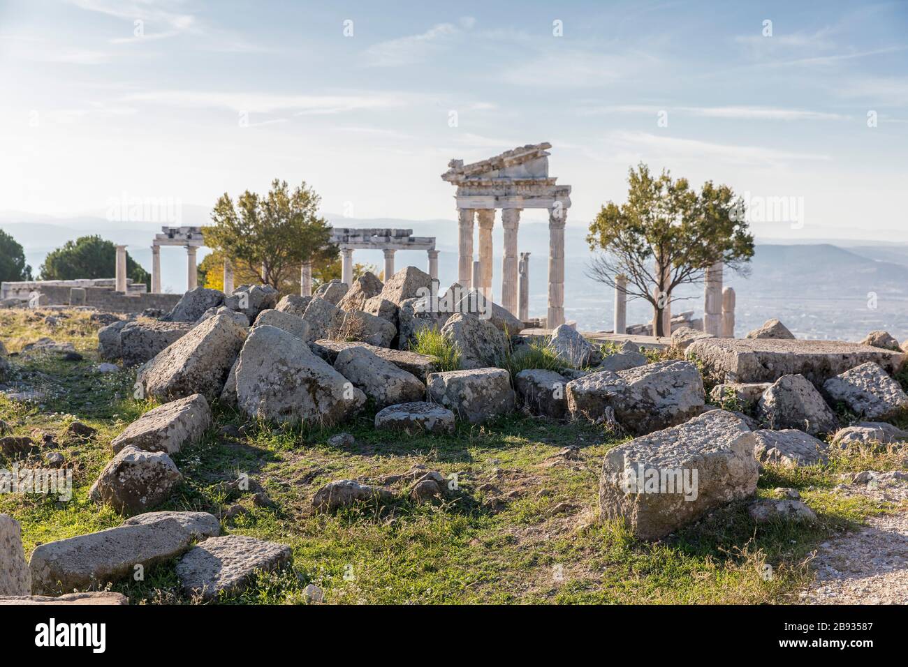 Trajan temple in ancient city of Pergamon in Turkey Stock Photo - Alamy