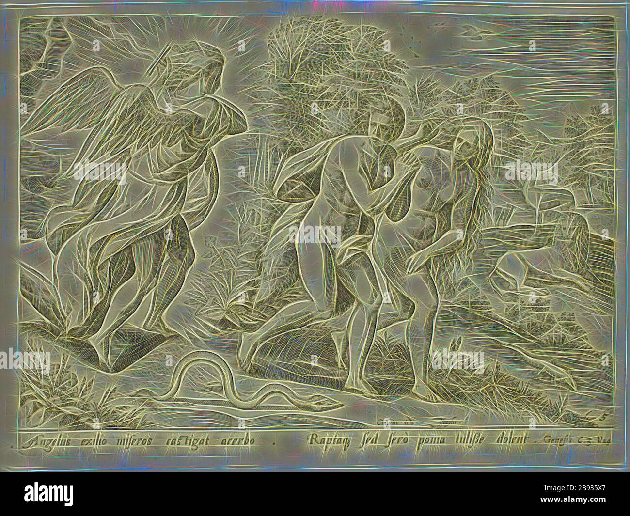 Angel expelling adam hi-res stock photography and images - Alamy