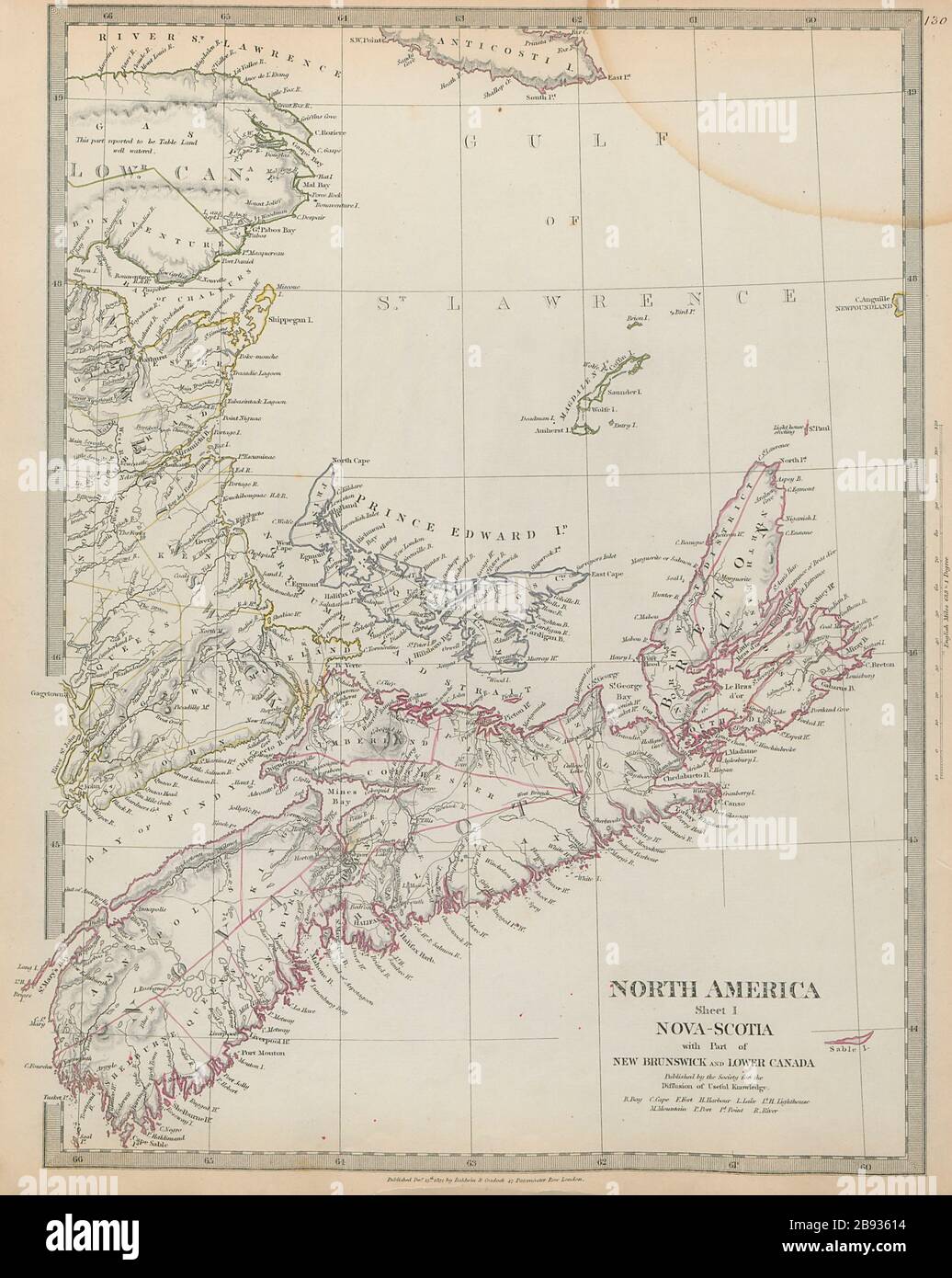 Old map of prince edward island hi-res stock photography and images - Alamy