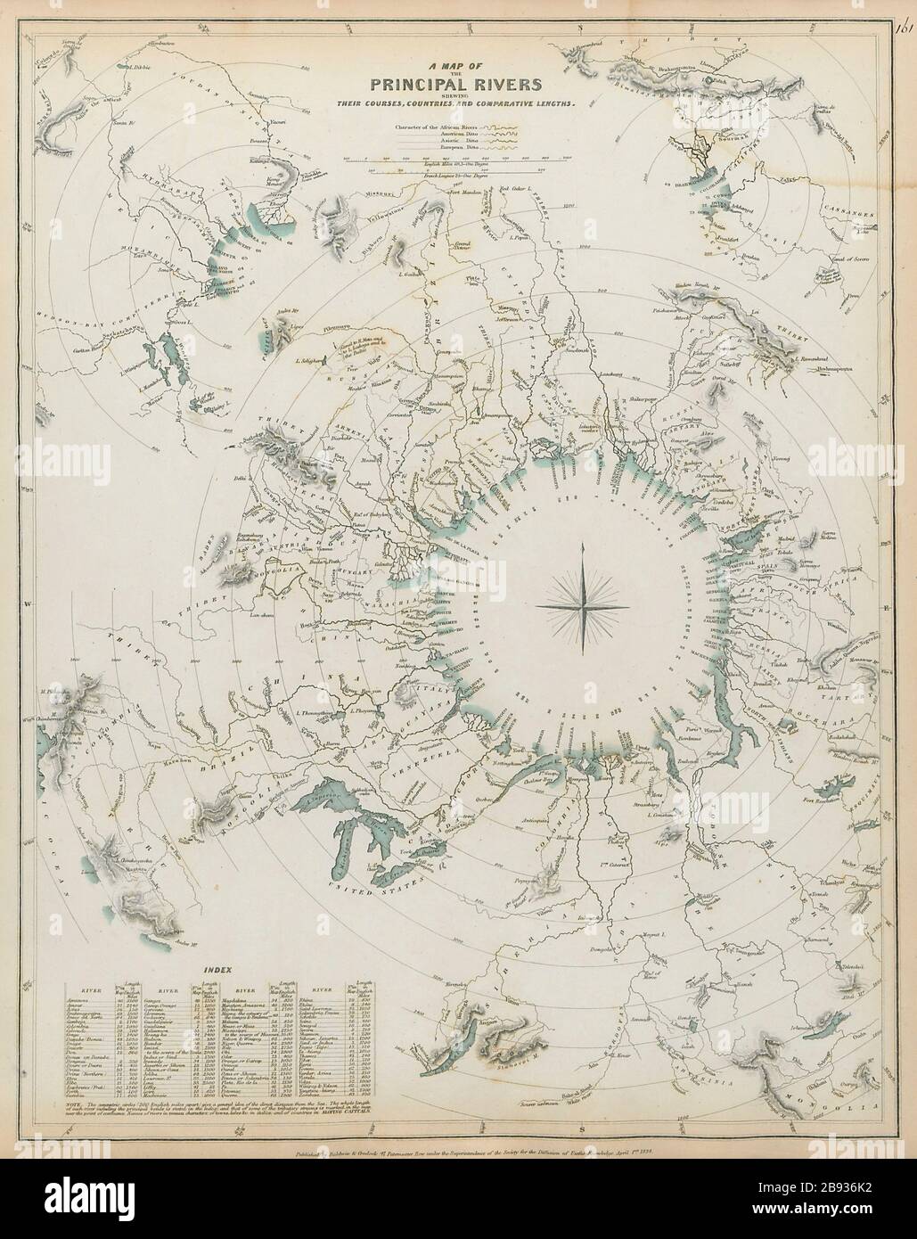 Old maps of rivers hi-res stock photography and images - Alamy