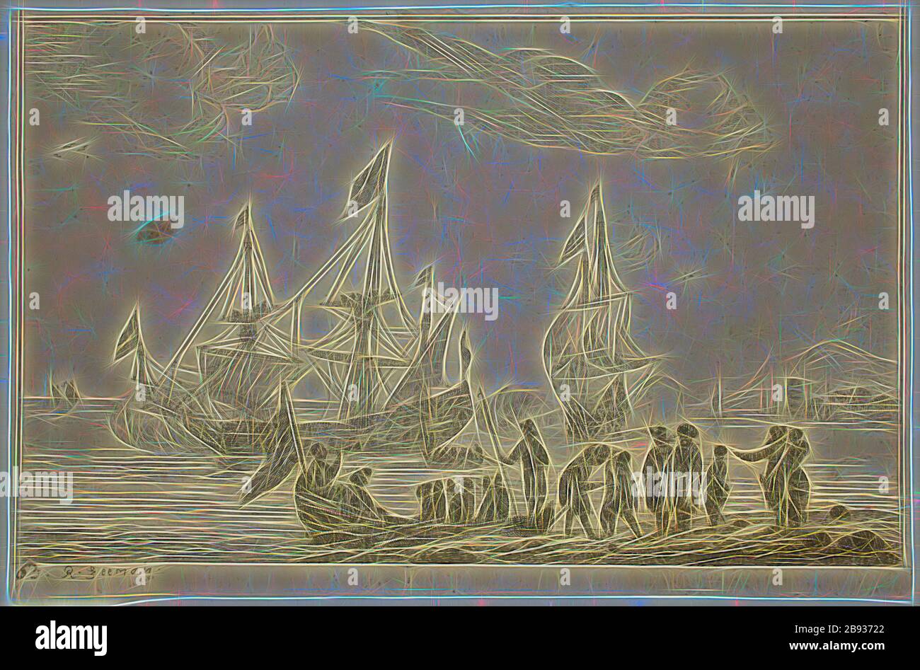 Reinier Nooms, Dutch, 1623-1667, Harbor Scene with Landing Boat, 17th ...