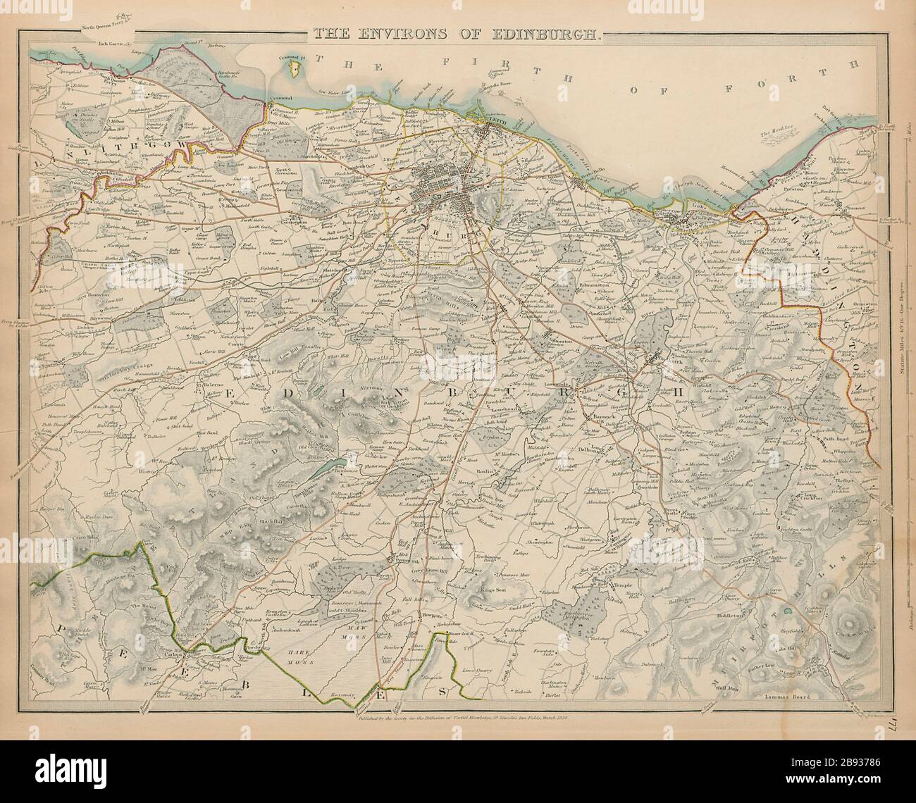 Map of peebles hi-res stock photography and images - Alamy