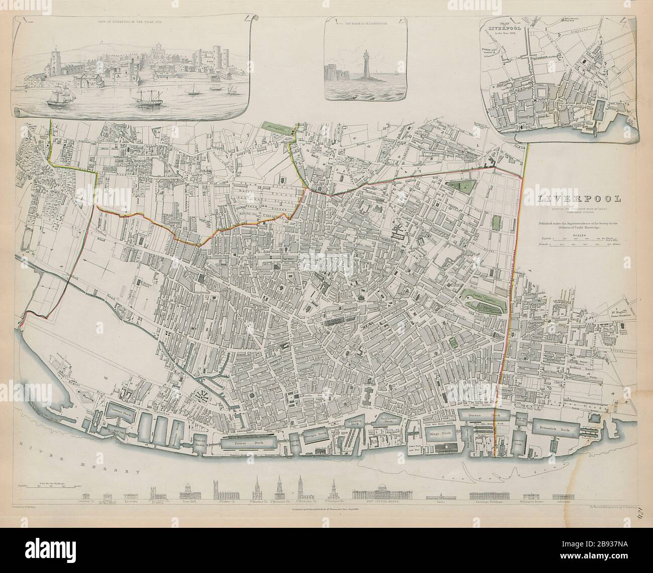 Antique map of liverpool hi-res stock photography and images - Alamy